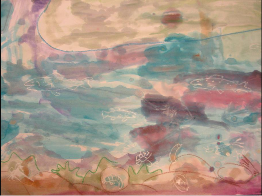 Trout Are Made of Trees Crayon Mural – Trout in the Classroom